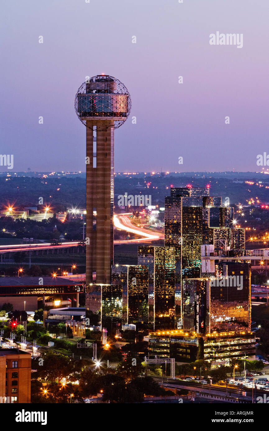 Dallas Skyline at Dusk, Texas, USA Stock Photo - Alamy