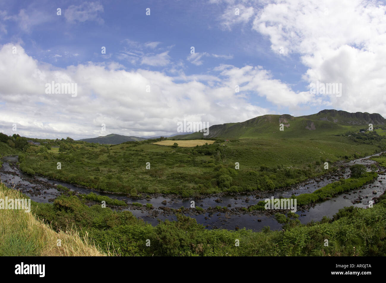 river running through a valley iveragh peninsula Ring of Kerry County ...