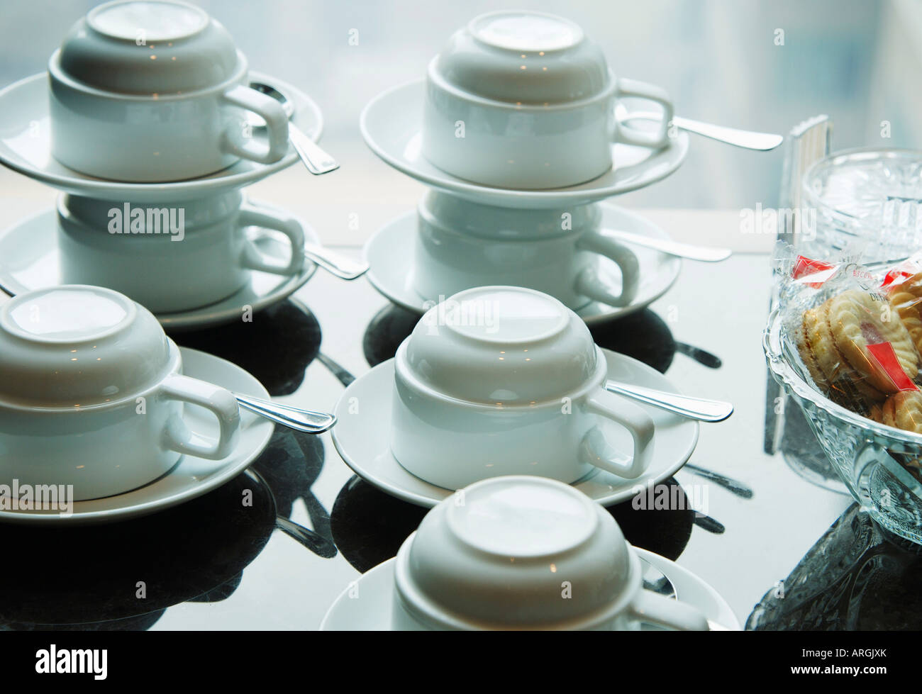 Cups and Saucers Stock Photo - Alamy