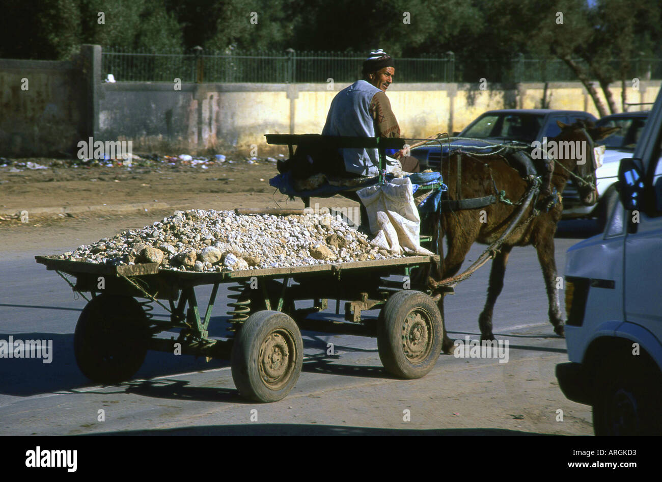 Man carrying Stones Beni Mellal Tadla-Azilal Middle Atlas Morocco ...
