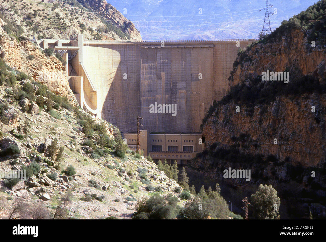 Dam of Ben el Ouidane Reservoir Azilal Middle Atlas Morocco Maghreb ...