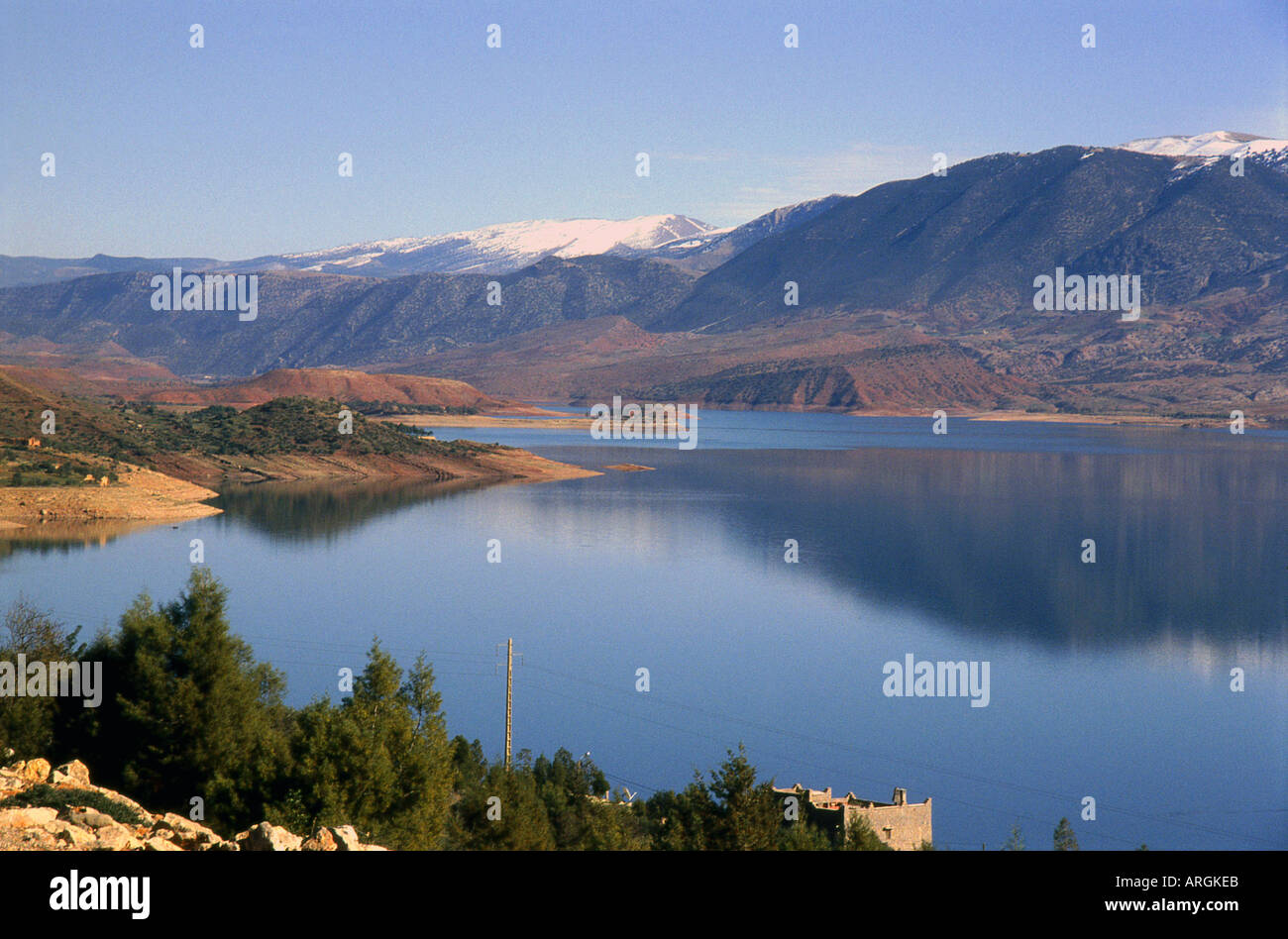 Lake Ben el Ouidane Reservoir Azilal Middle Atlas Morocco Maghreb ...