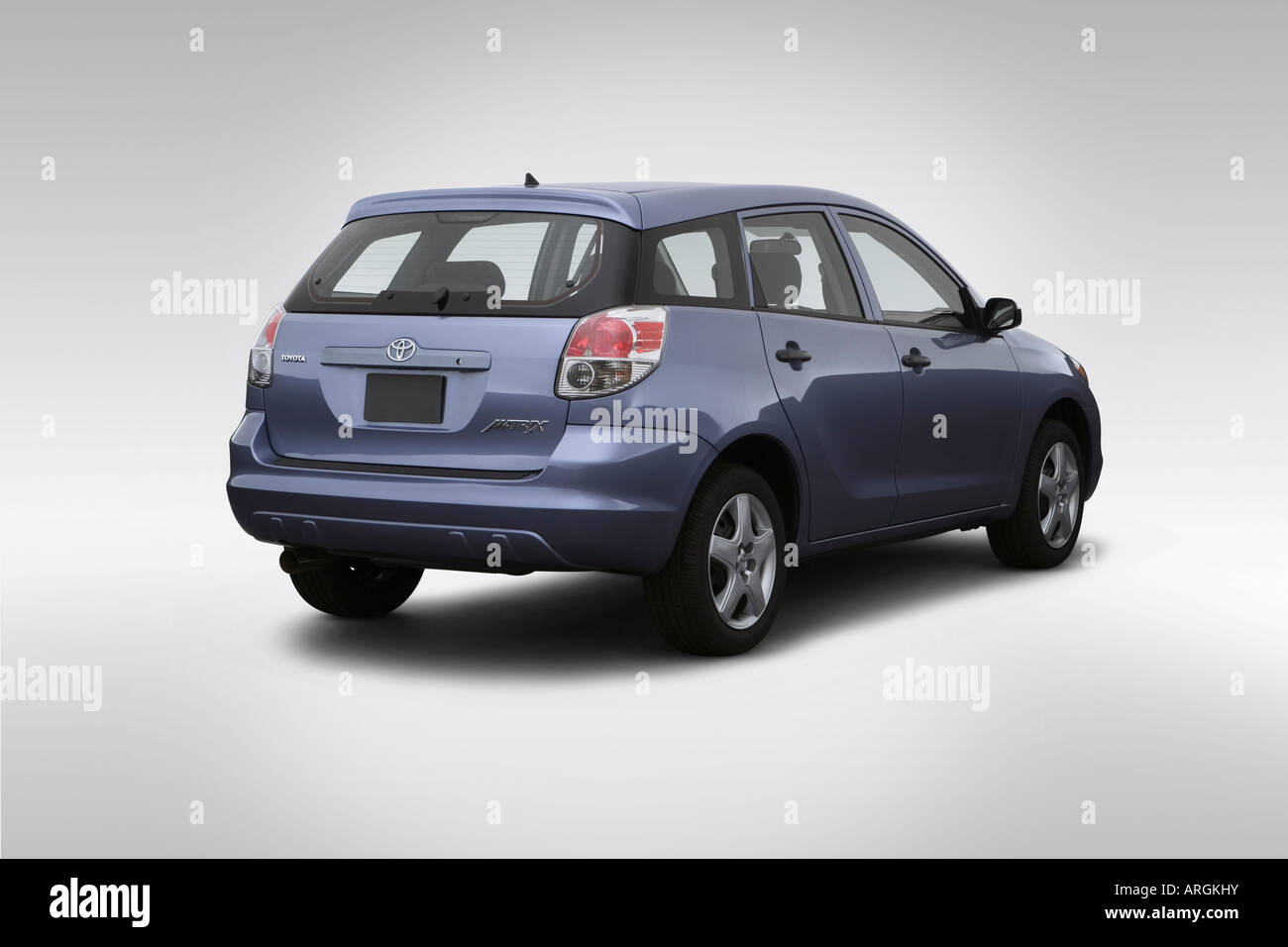 2007 Toyota Corolla Matrix in Blue - Rear angle view Stock Photo - Alamy