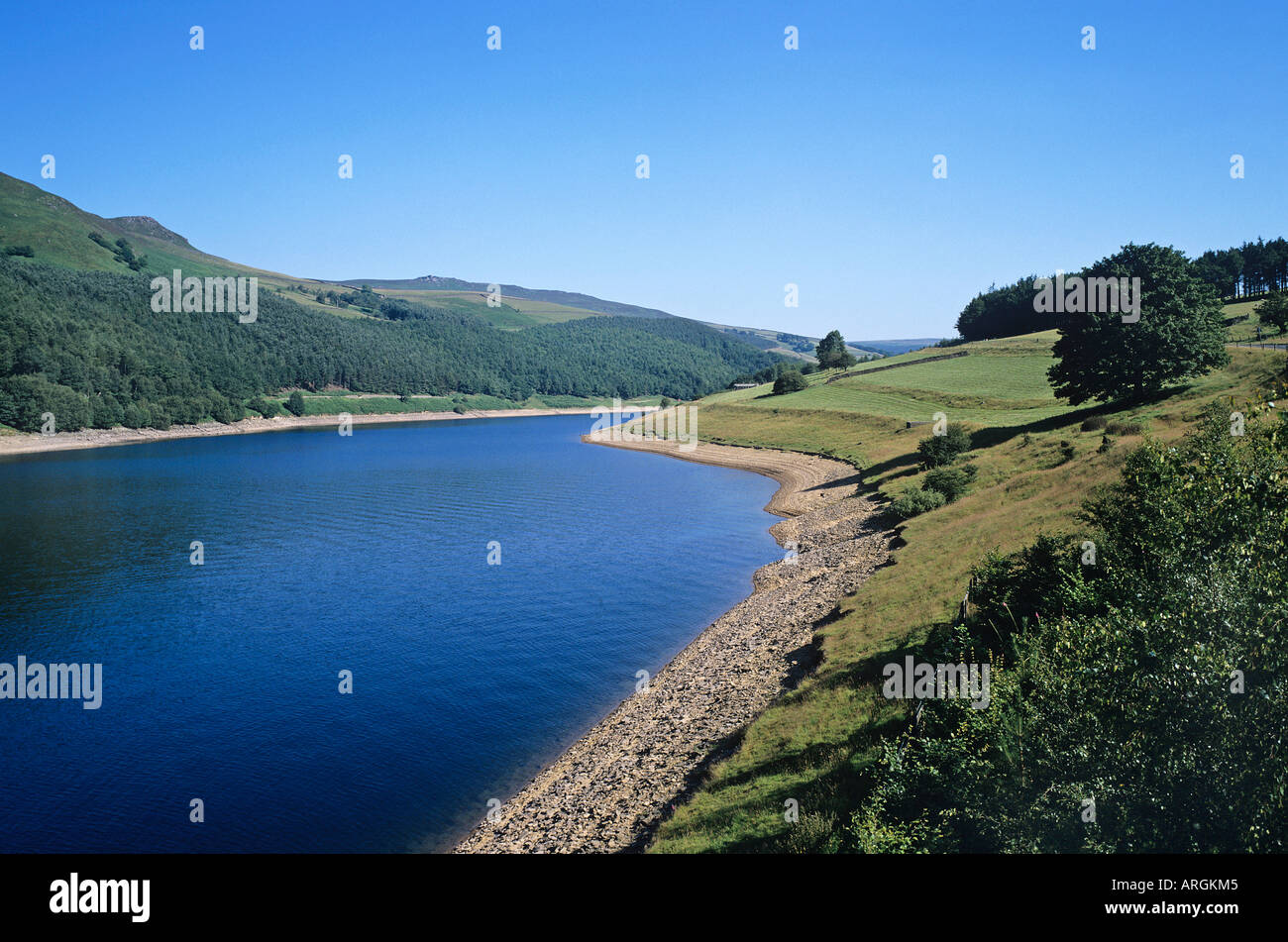 The lake of the Ladybower Reservoir in Derbyshire Stock Photo - Alamy