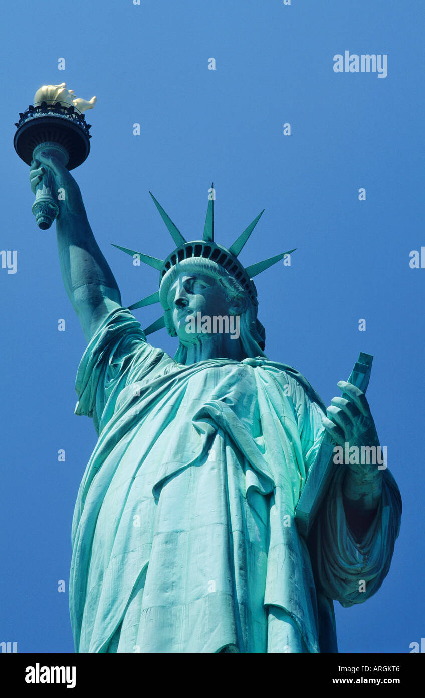 Detail of the Statue of Liberty New York created by sculptor Frederic ...