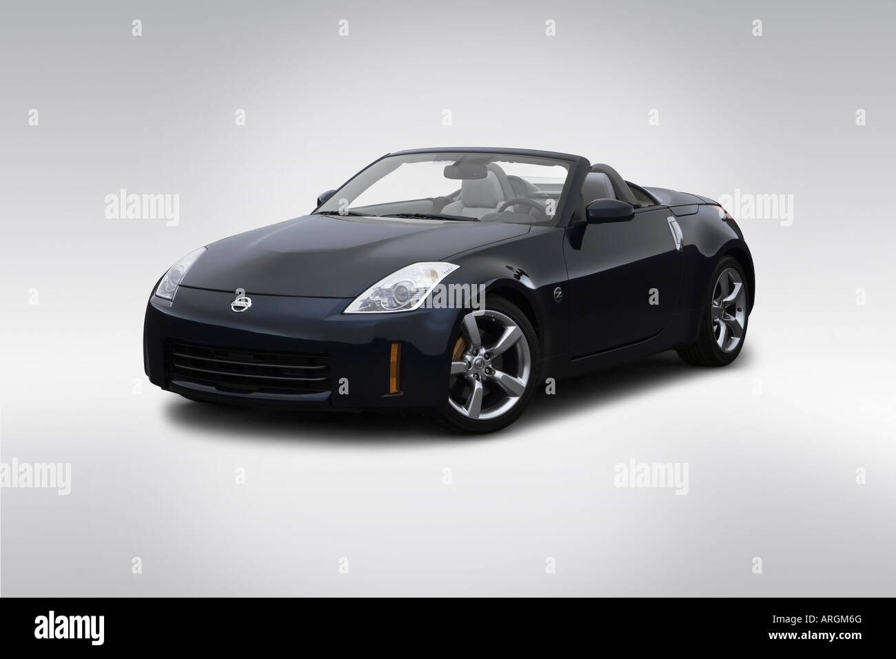 2007 Nissan 350Z Roadster Touring in Blue - Front angle view Stock ...