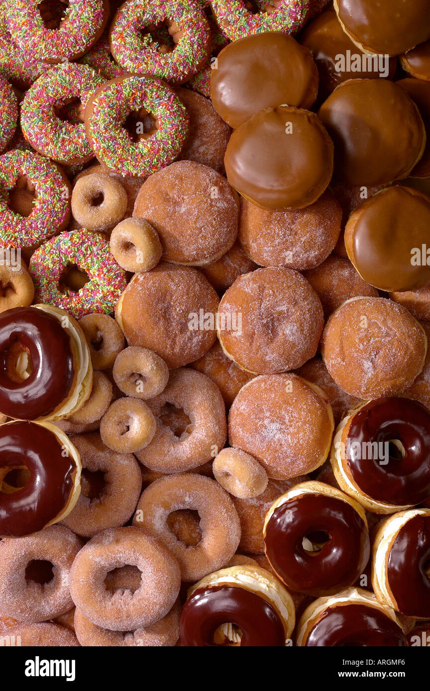 SELECTION OF DOUGHNUTS IN BAKERY Stock Photo - Alamy