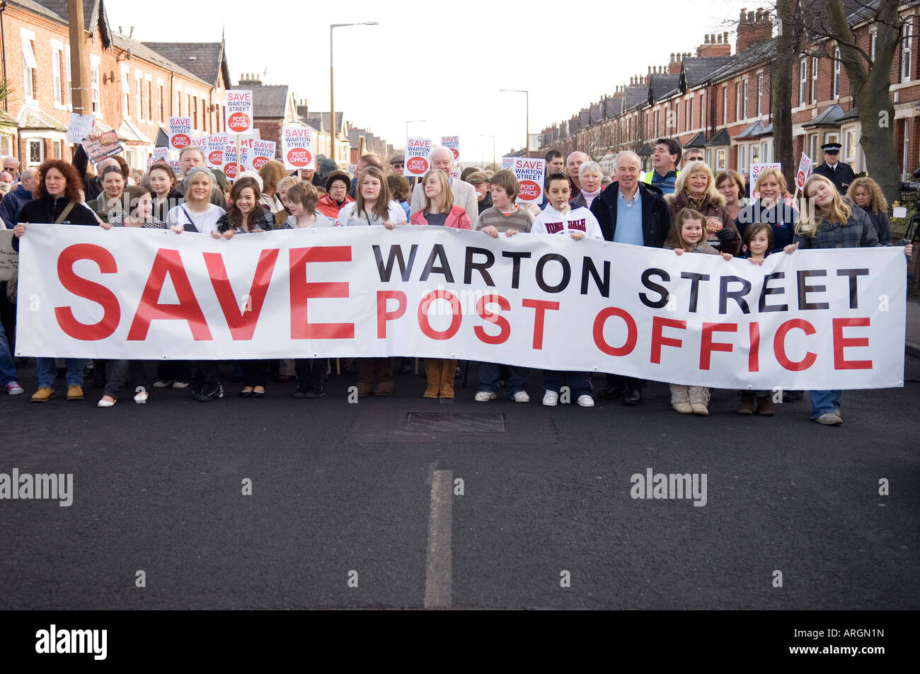 Protest against post office closure threat in Lytham,UK Stock Photo - Alamy
