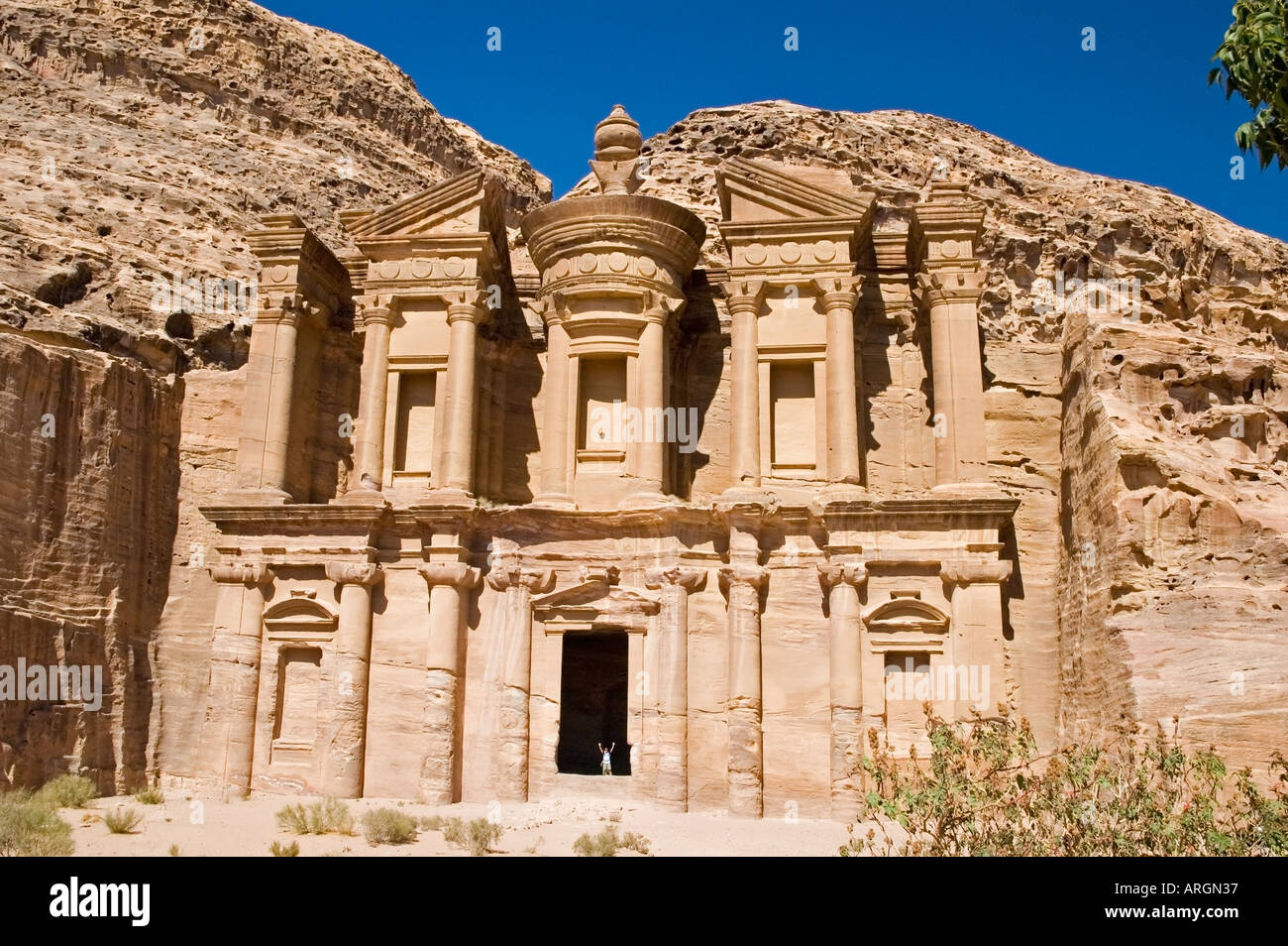 Al El Deir, Monastery, massive rock hewn temple, Petra, Hashemite ...