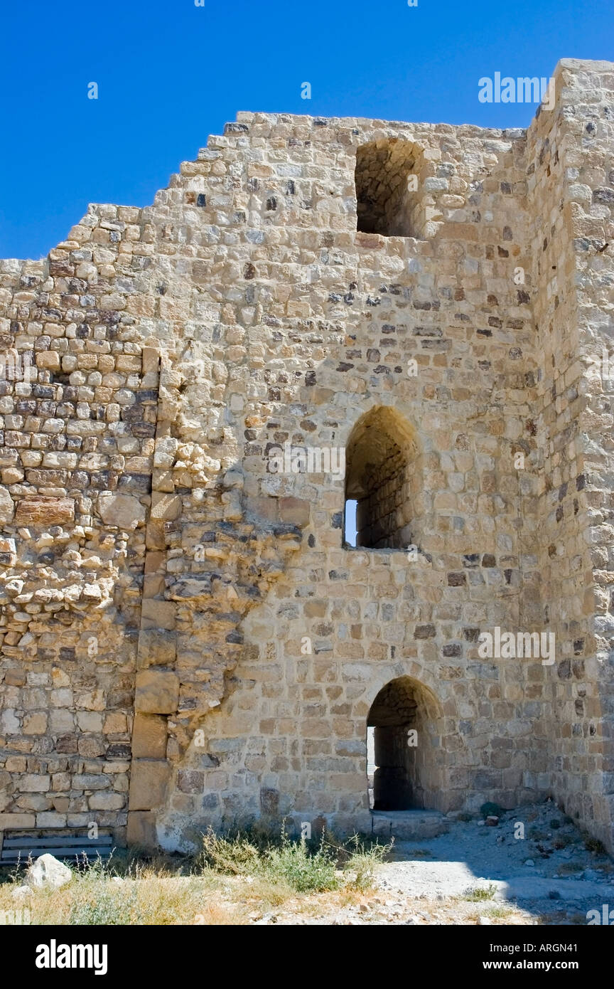 Stone walls, Karak, Kerak, Crusader castle, redoubt, Hashemite Kingdom ...