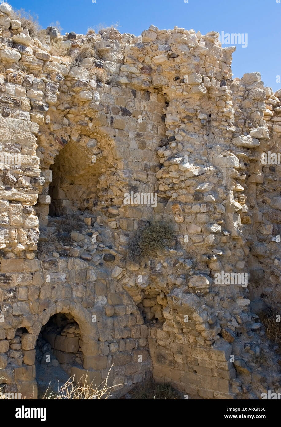 Stone walls, Karak, Kerak, Crusader castle, redoubt, Hashemite Kingdom ...