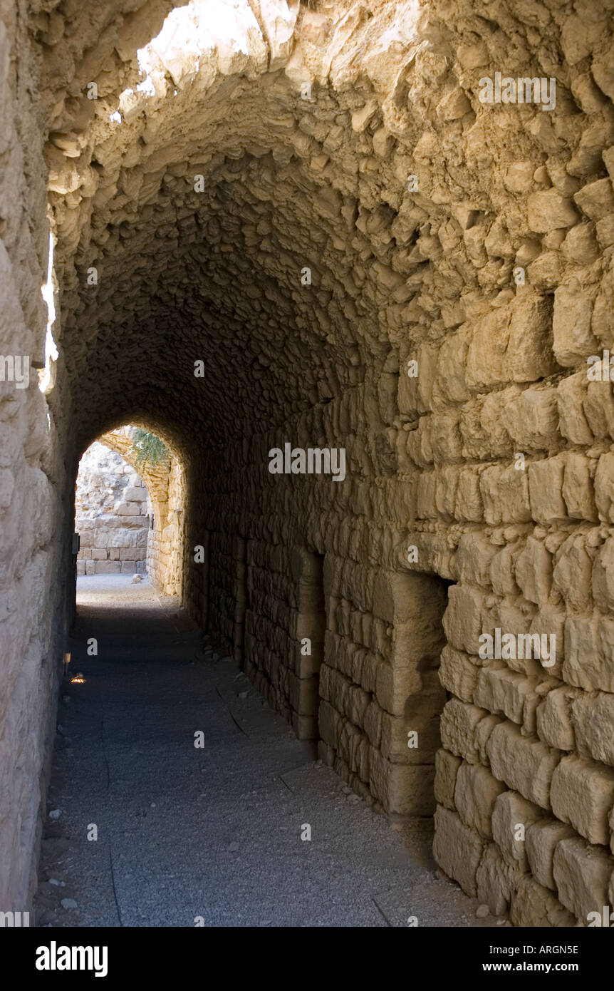 Stone walls and arch, Karak, Kerak, Crusader castle, redoubt, Hashemite ...
