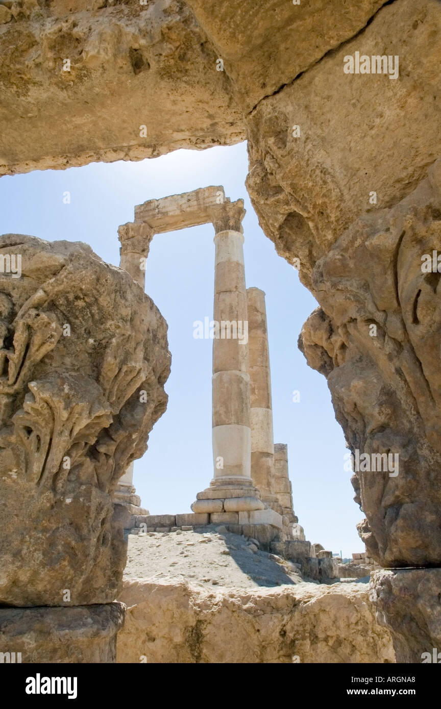 Temple of Hercules, Citadel, Jebel al-Qala'a, Amman, Hashemite Kingdom ...