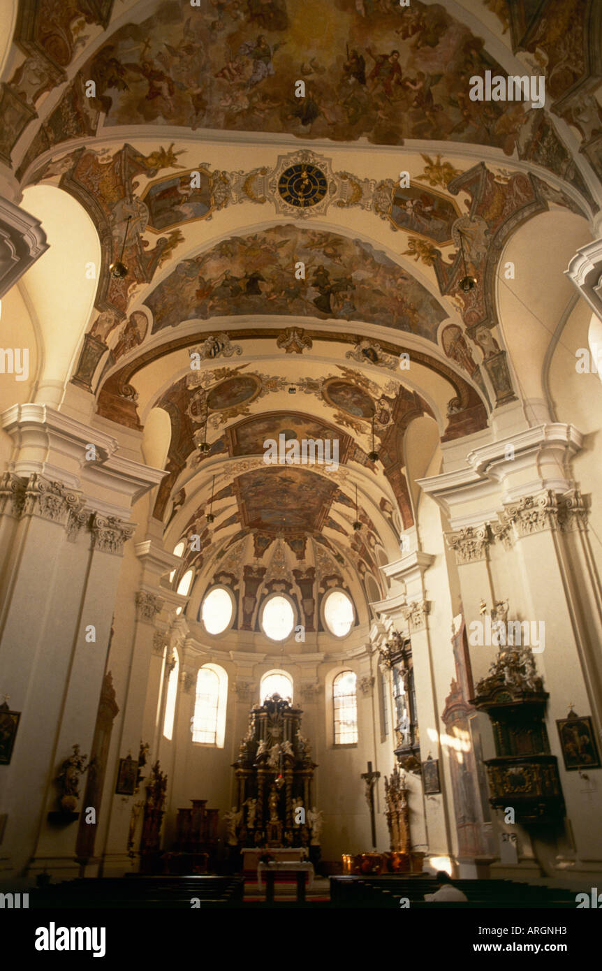 Painting decorating the interior vaults of the Benedictine Monastery of ...