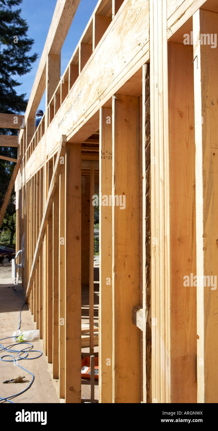 Exterior of House Under Construction Stock Photo - Alamy