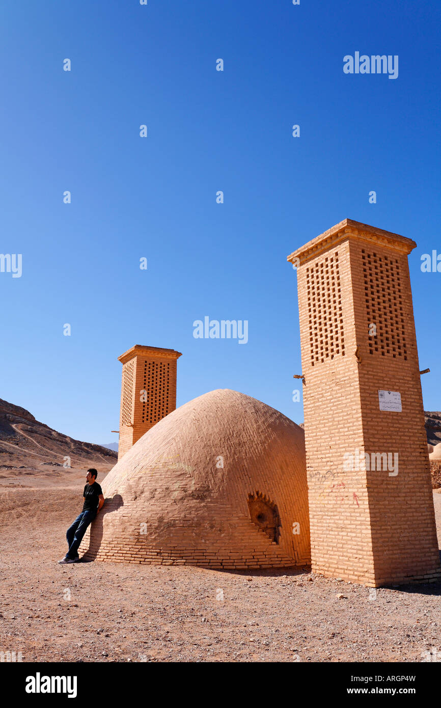 Wind towers at Yazd Iran Stock Photo - Alamy