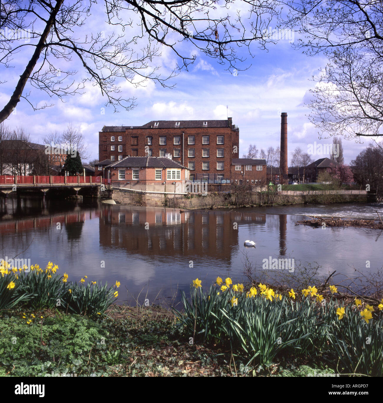 Cotton Mill, Darley Abbey, Derbyshire, England Stock Photo - Alamy