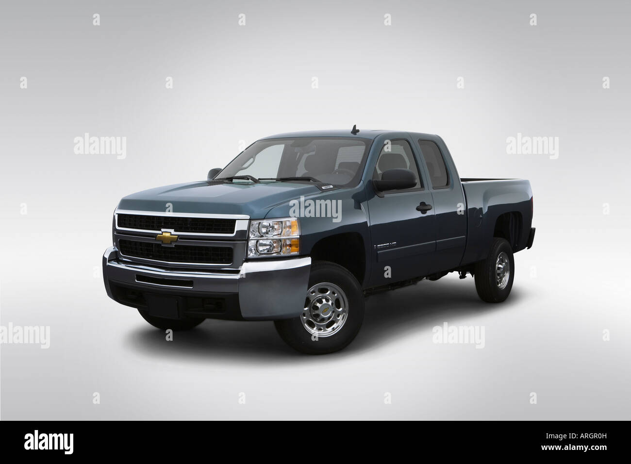 2007 Chevrolet Silverado 2500 LT in Blue - Front angle view Stock Photo ...