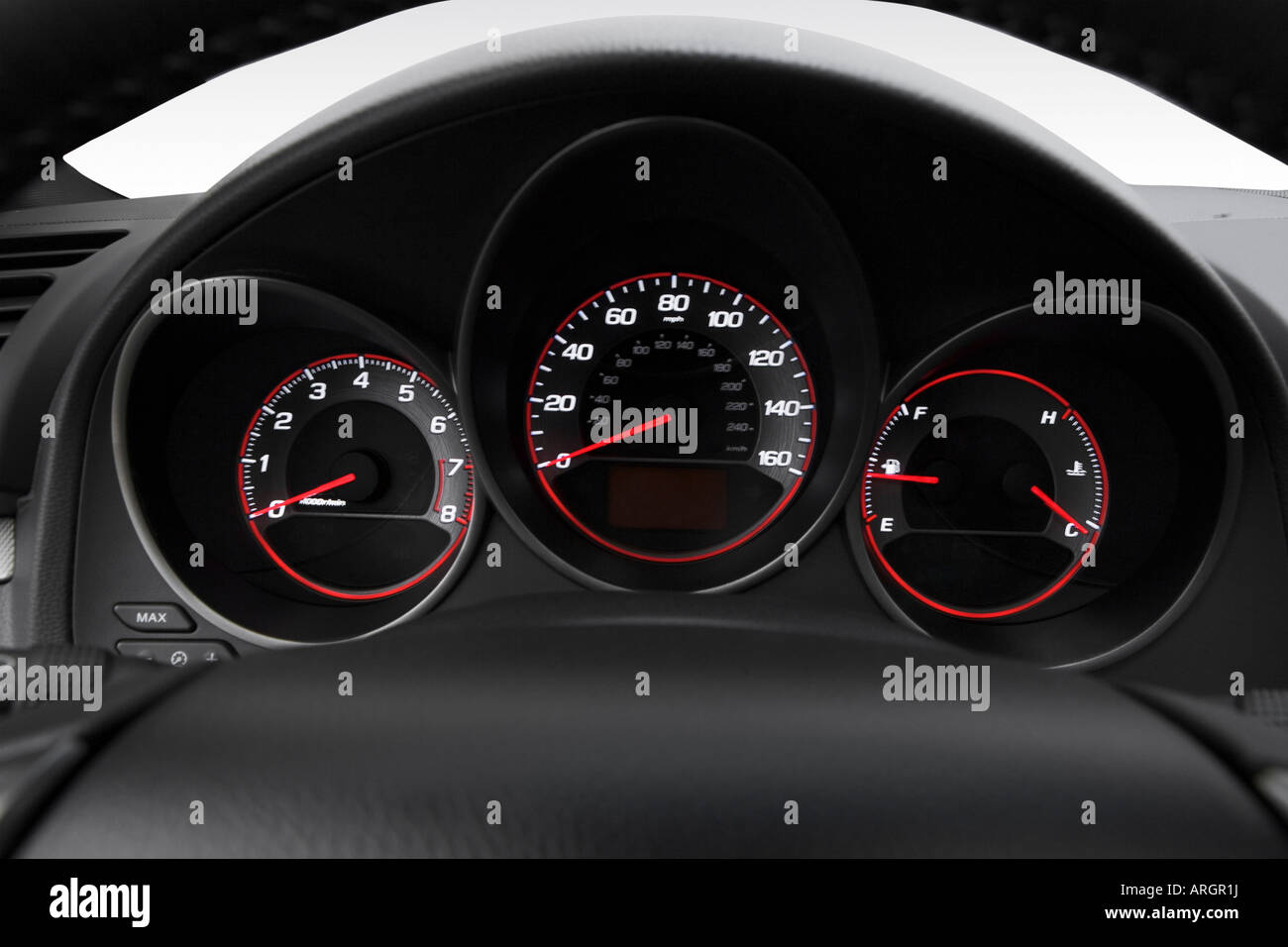 2007 Acura TL Type-S in Silver - Speedometer/tachometer Stock Photo - Alamy