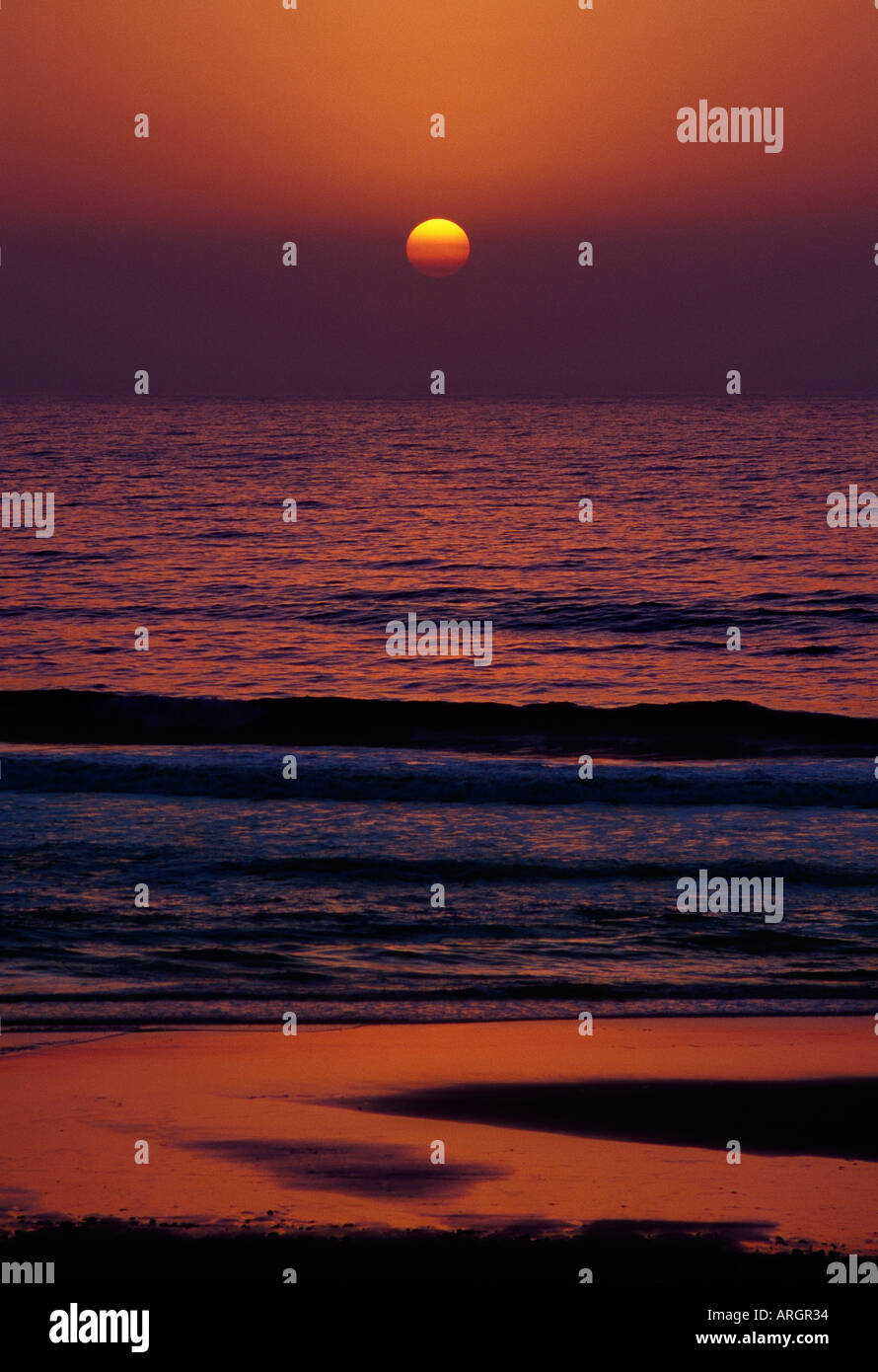 sunset at Mirleft beach, Morocco, Africa Stock Photo - Alamy
