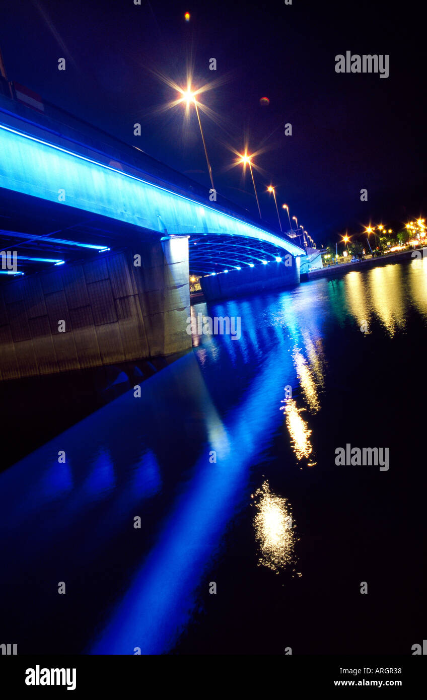 Bridge at night,Rouen, France Stock Photo - Alamy
