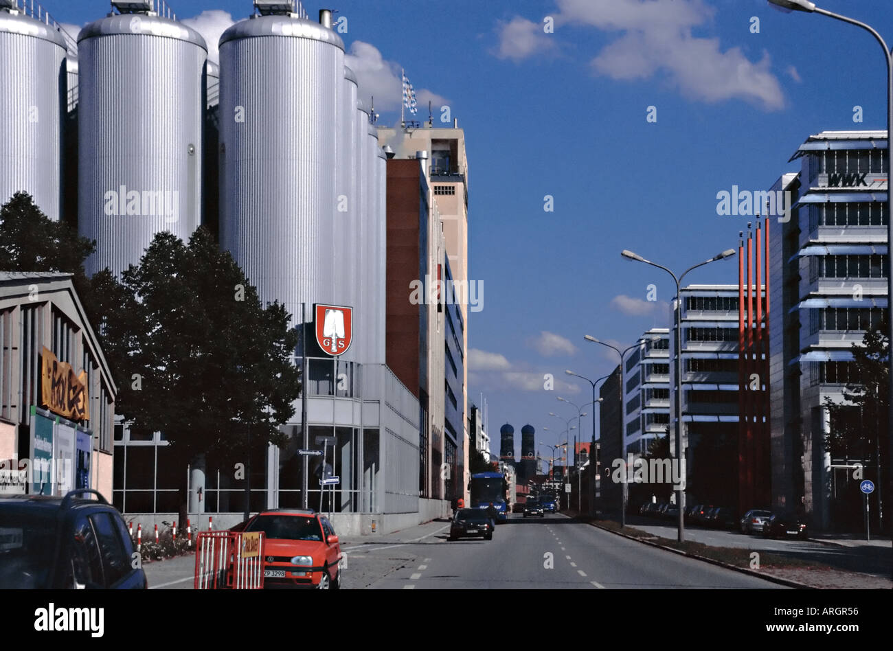 Brewery street in Munich, Germany Stock Photo - Alamy