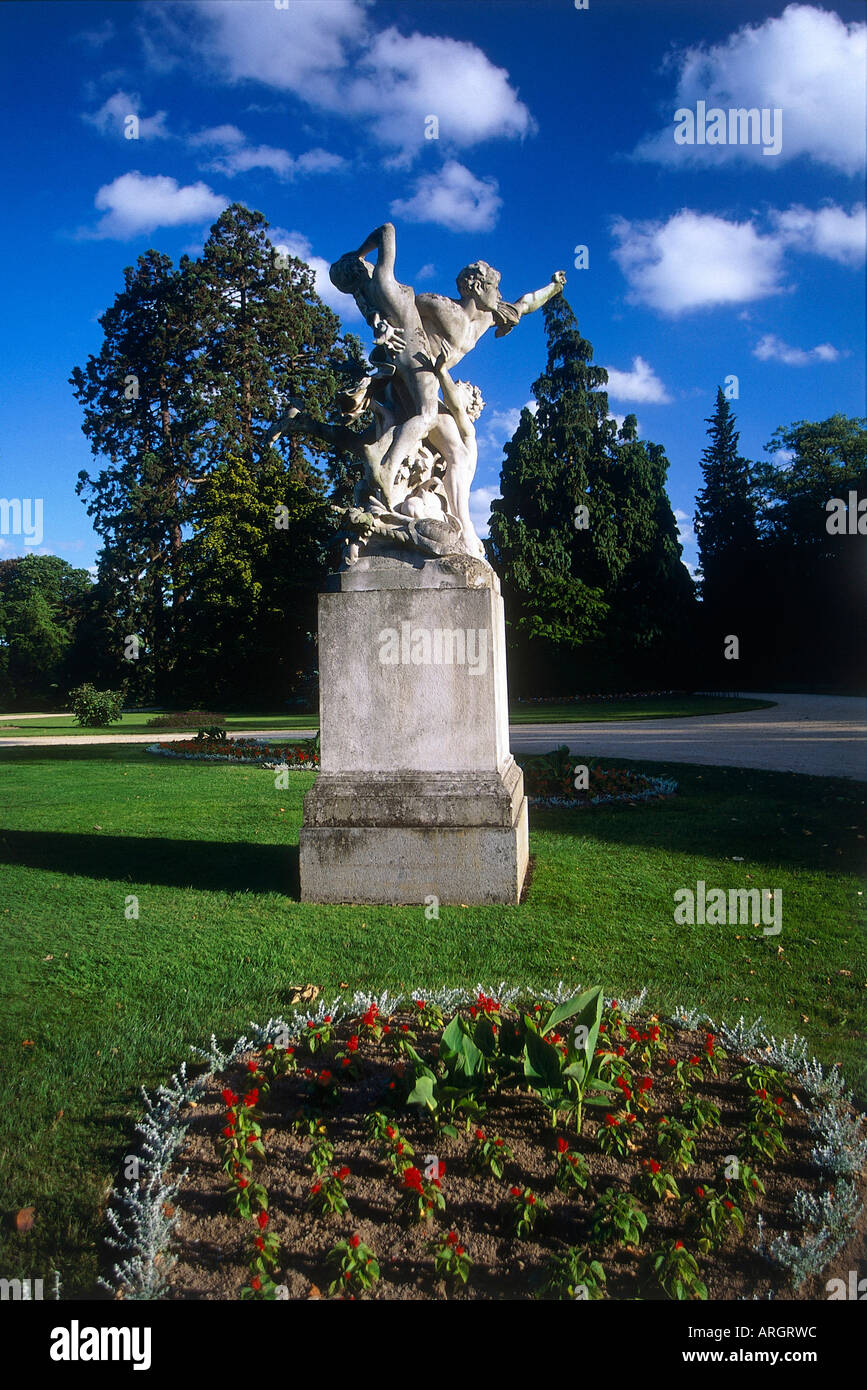 A classical style statuary group set amidst the lawns of the Tabor ...