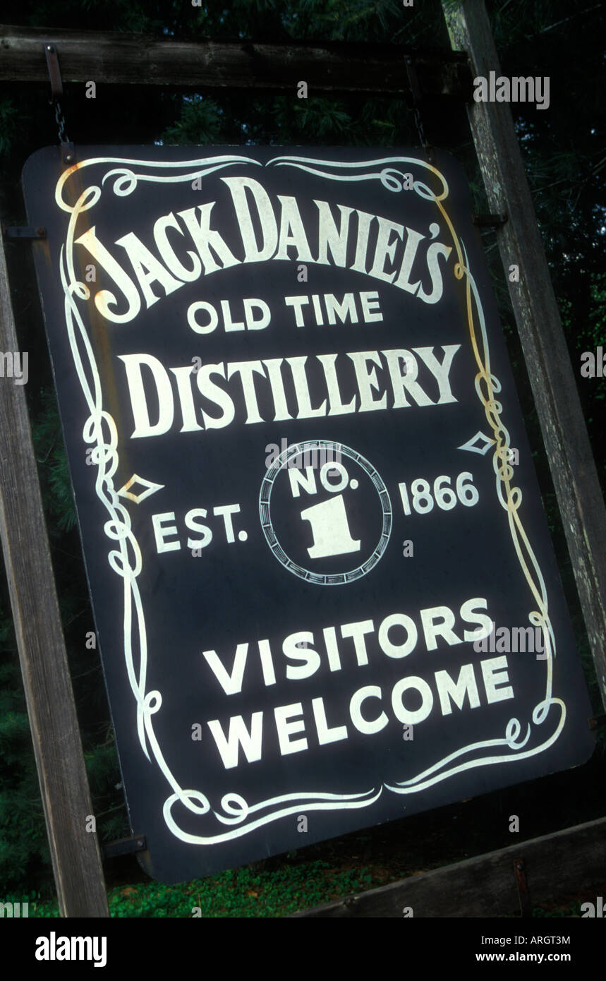 Welcome sign to Jack Daniel s Distillery Kentuckey USA Stock Photo - Alamy
