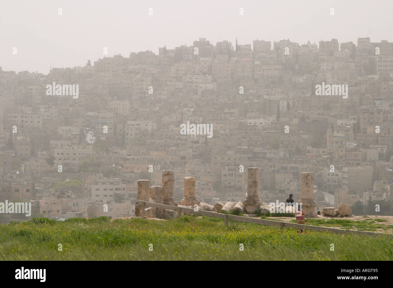 Ruins of old Amman capital of Jordan Stock Photo - Alamy