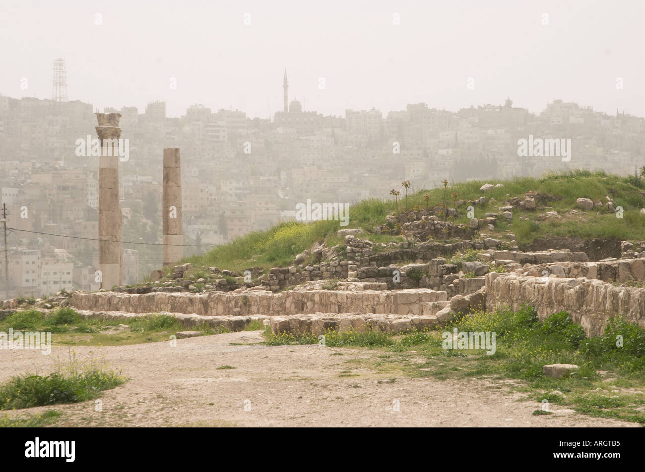 Ruins of old Amman capital of Jordan Stock Photo - Alamy