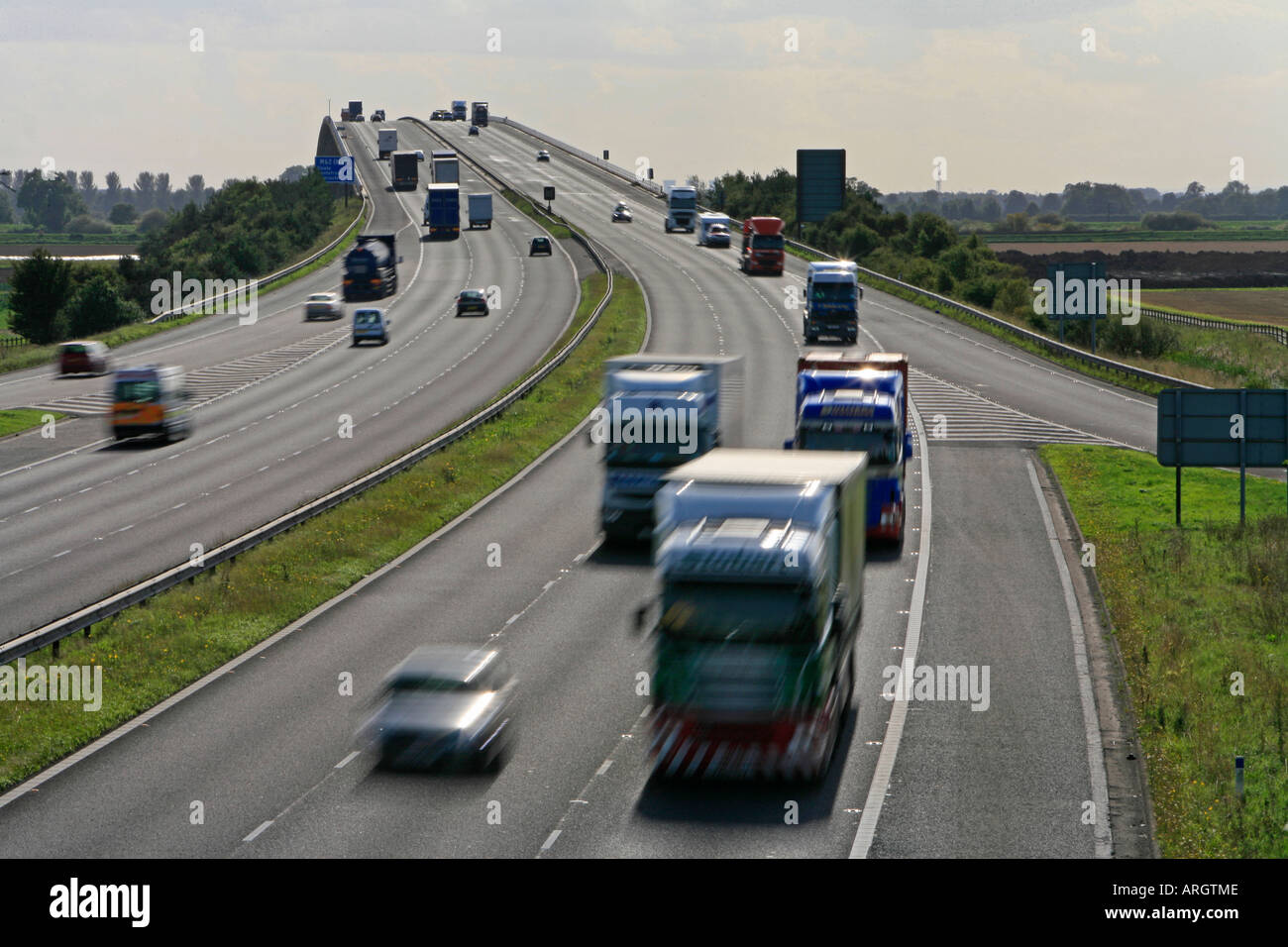 UK Motorway, M62 Stock Photo - Alamy