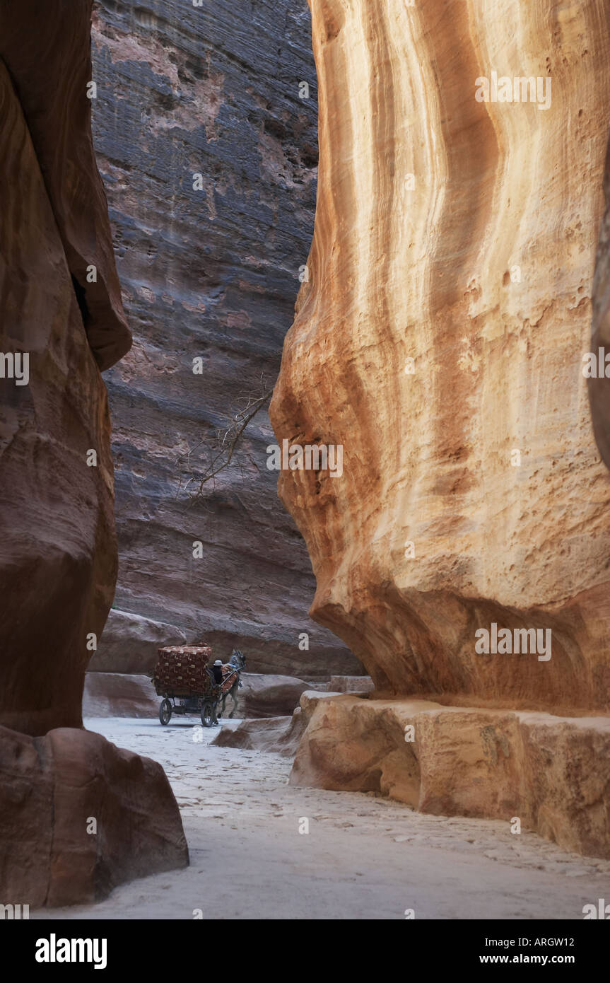 Petra Jordan The Siq gorge Stock Photo - Alamy