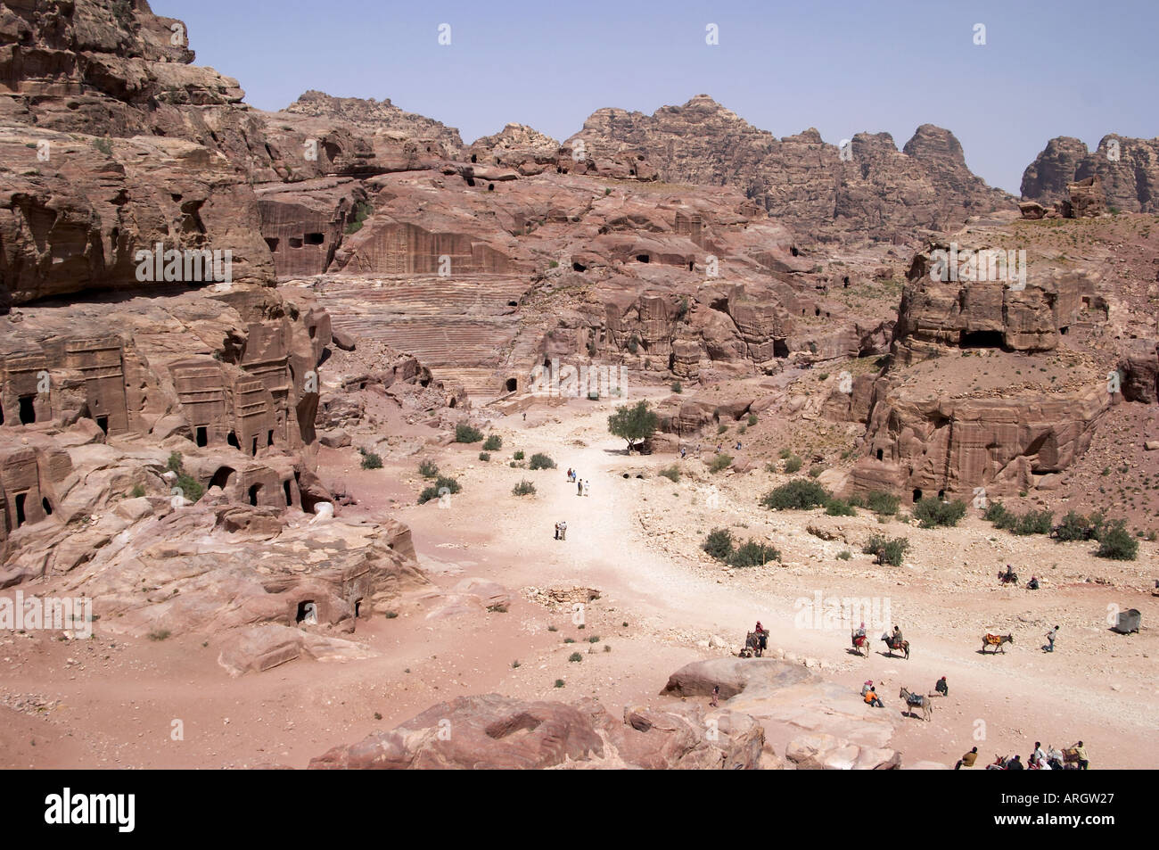 Famous valley in Petra Jordan Stock Photo - Alamy
