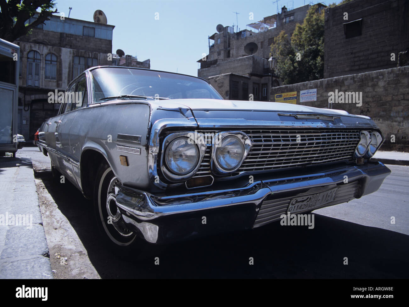 old american car in damascus, syria Stock Photo - Alamy