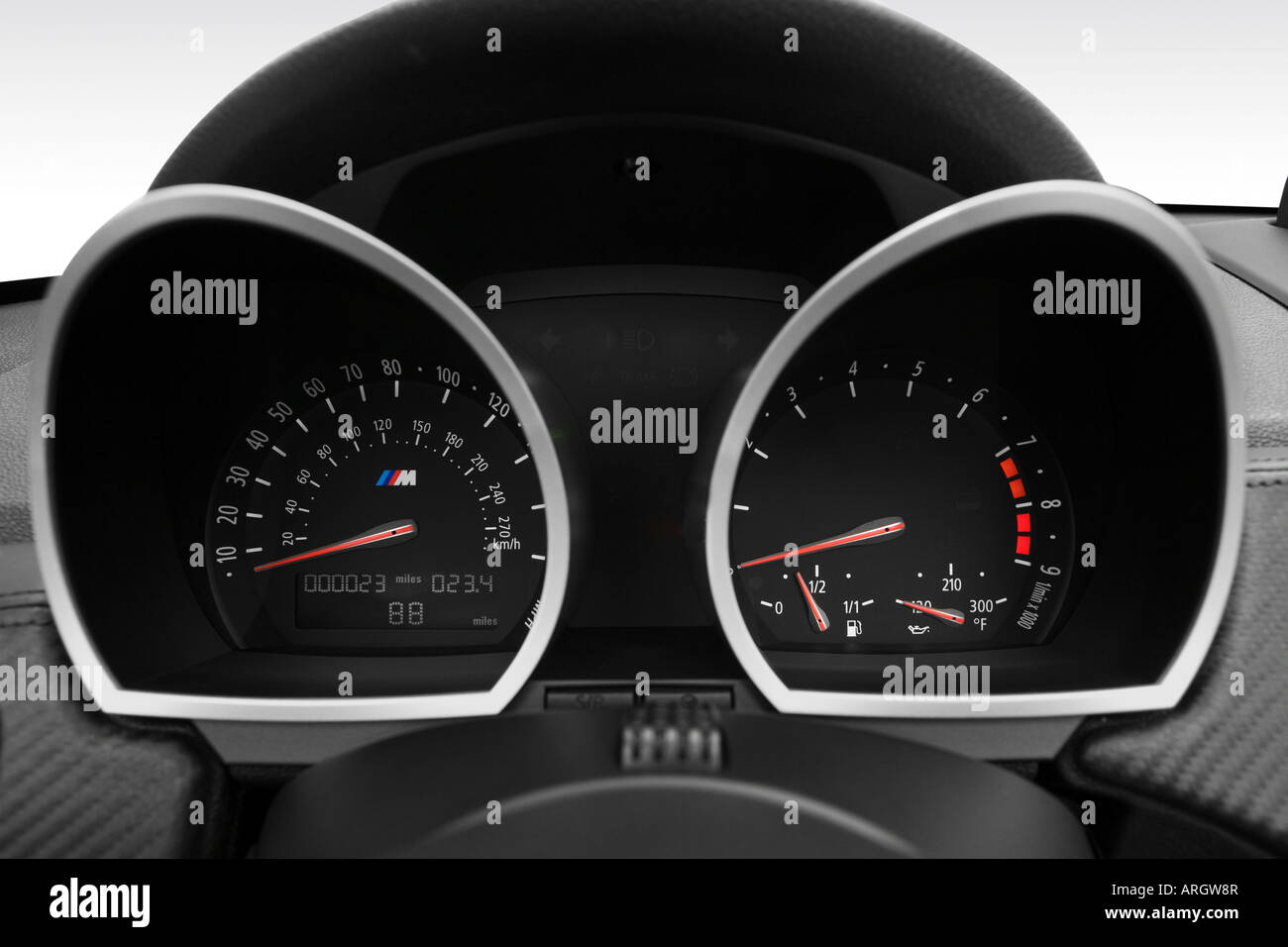 2007 BMW M Roadster in Black - Speedometer/tachometer Stock Photo - Alamy