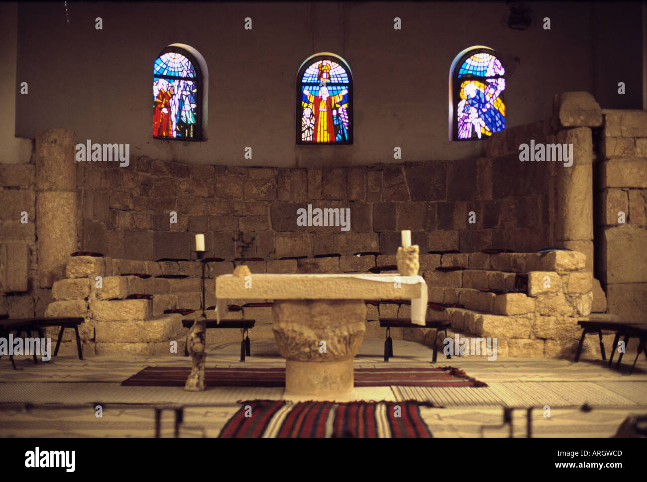 Moses memorial Church on the Mount Nebo Jordan Moses died there after ...