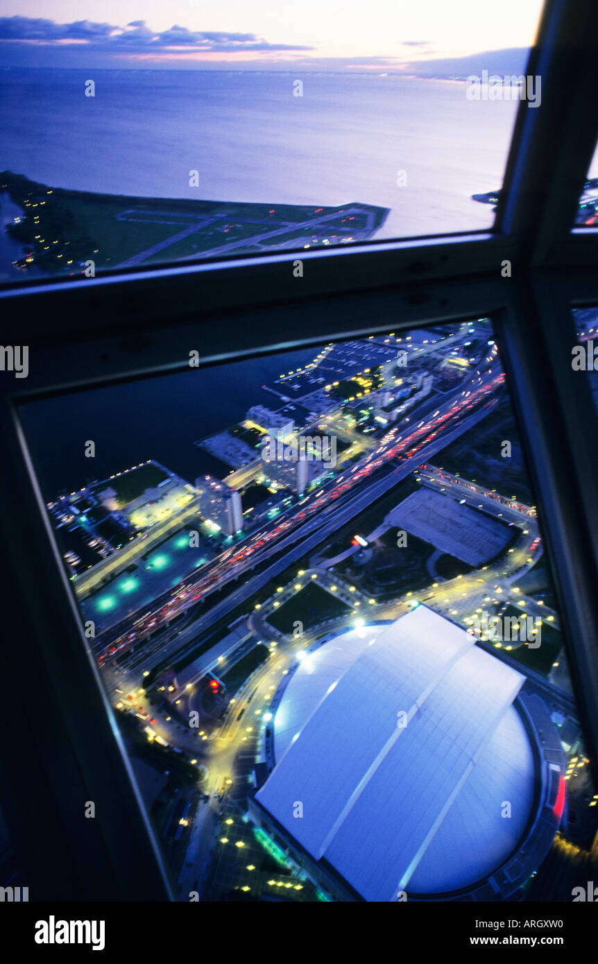 The domed retractable roof of Toronto s Skydome stadium surrounded by ...