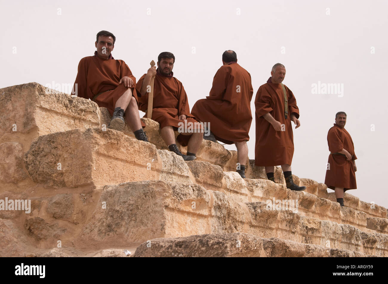 Jerash, Jordan. Actors playing Roman legionary soldiers Stock Photo - Alamy