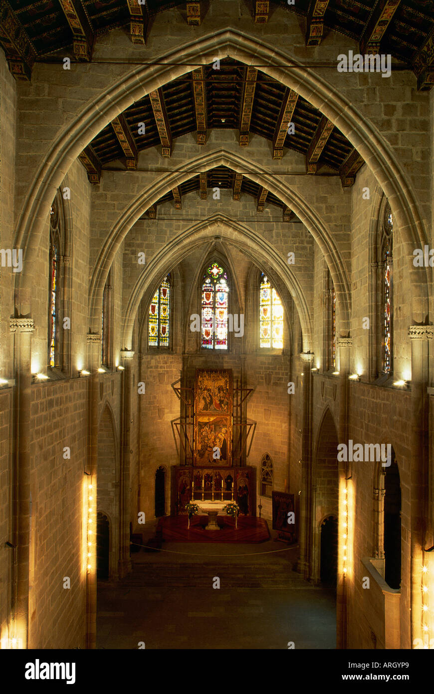 The interior of the Capella Santa Agata which was built by Jaume II and ...