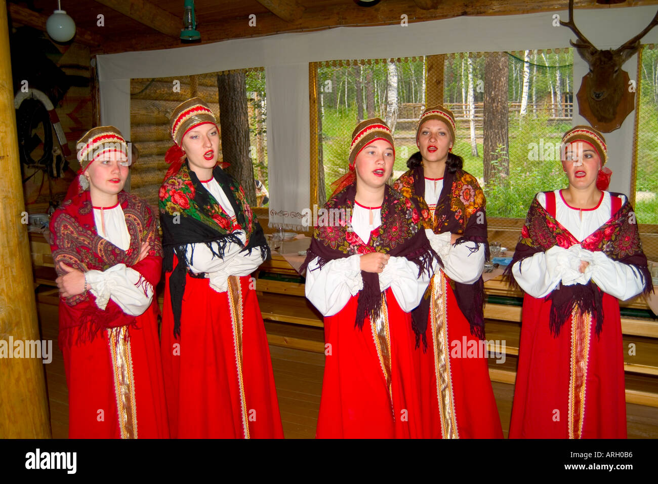 Singers in Traditional Costume in Irkutsk Siberia Russia Stock Photo ...