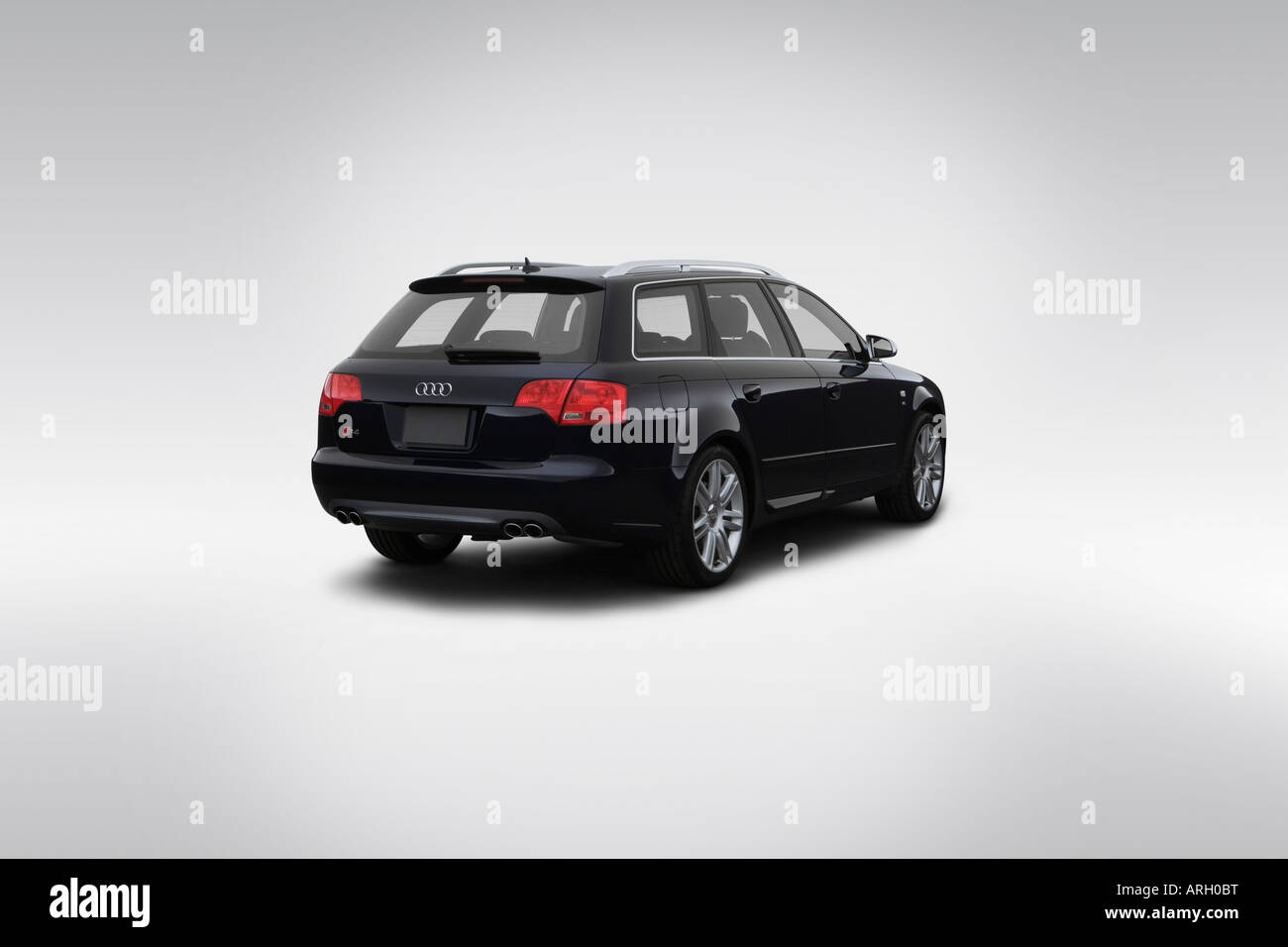 2007 Audi S4 Avant in Blue - Rear angle view Stock Photo - Alamy