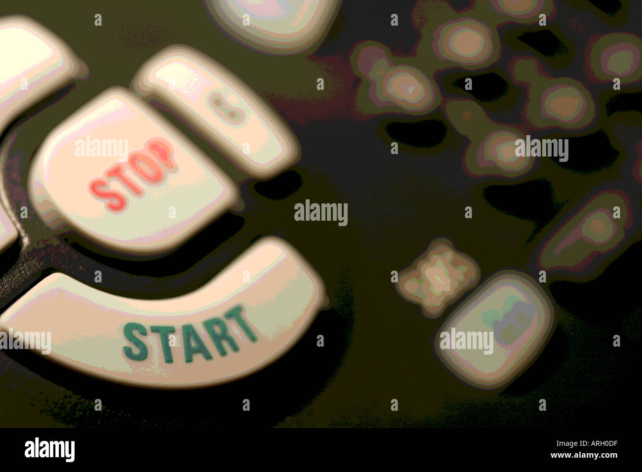 fax machine stop start keys keyboard Stock Photo - Alamy