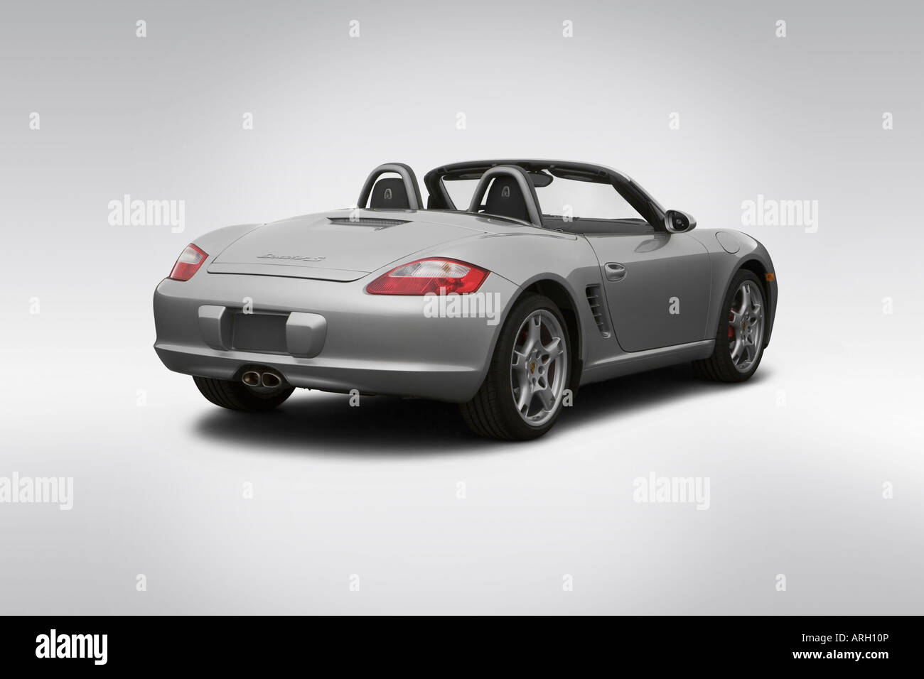 2007 Porsche Boxster S in Silver - Rear angle view Stock Photo - Alamy