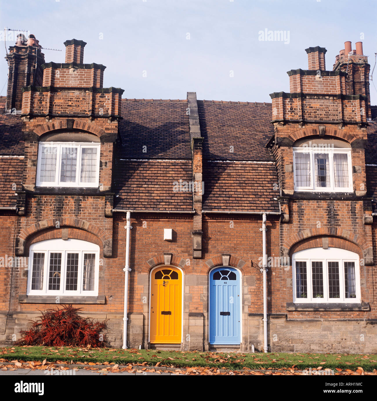 Brick houses in Port Sunlight Stock Photo - Alamy