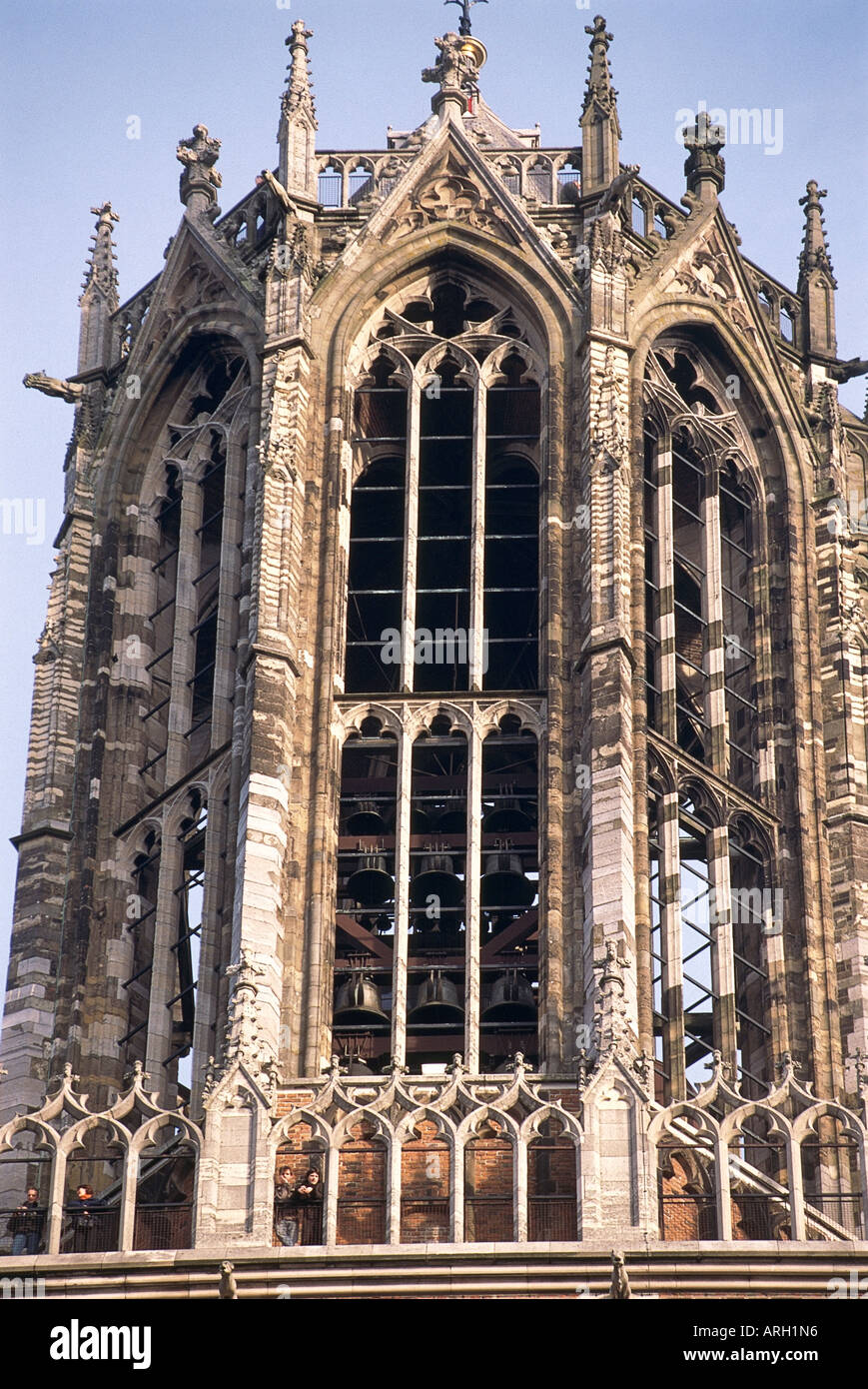 Detail of the octagonal tower soaring to a height of 112m 367ft ...