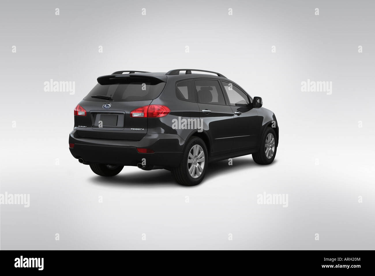 2008 Subaru Tribeca 5-passenger Limited in Gray - Rear angle view Stock ...