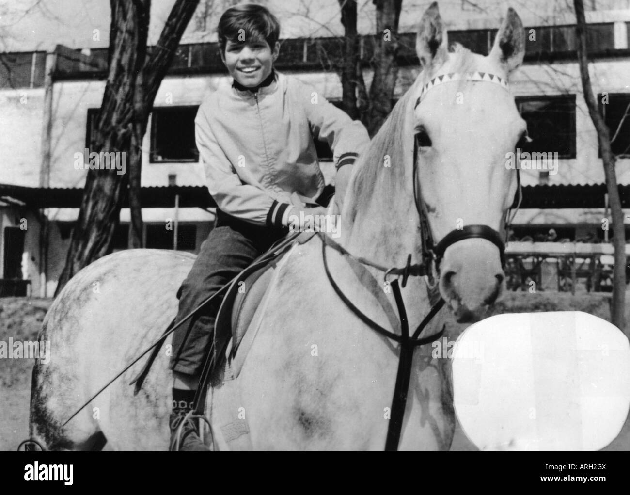 Heintje, * 12.8.1955, Dutch singer and actor, full length, sitting on ...