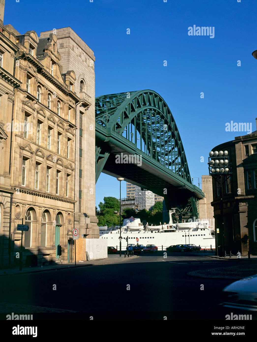 The metal lattice work of the Tyne bridge in Newcastle upon Tyne Stock ...