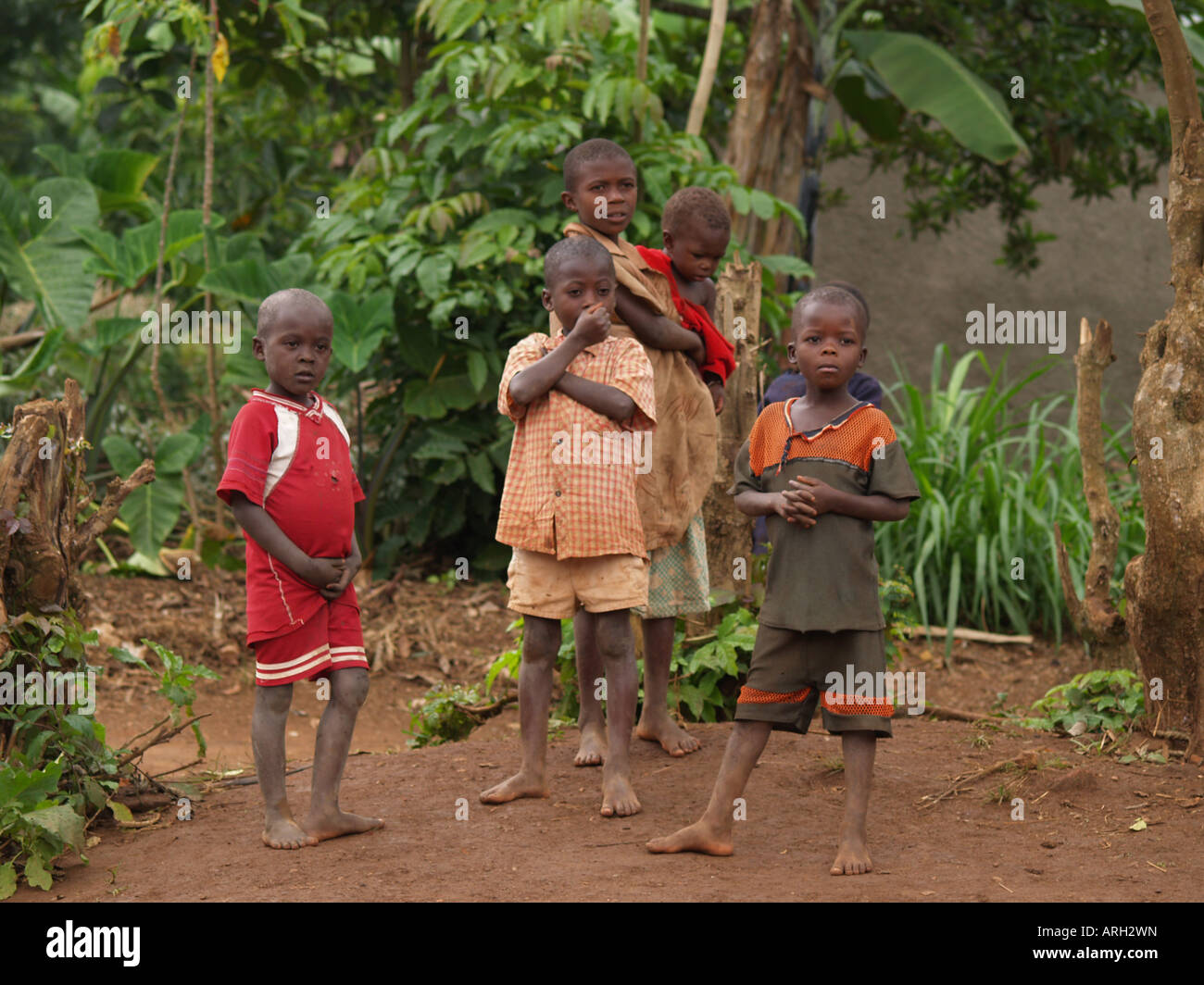 Group of Children Uganda East Africa Stock Photo - Alamy