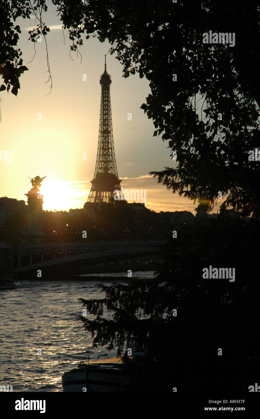 Sunset in Paris Stock Photo - Alamy